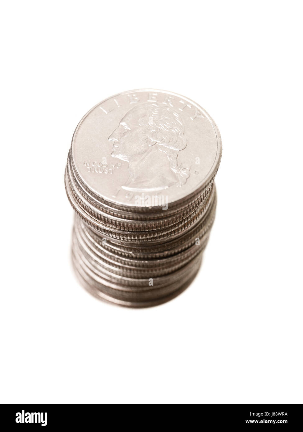 isolated, closeup, currency, coin, silver, horizontal, metal, wealth ...