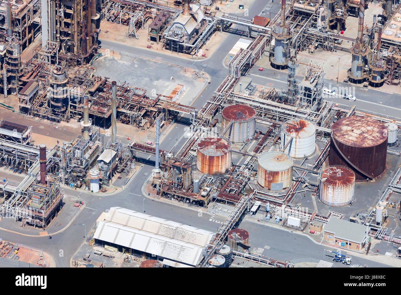 Large refinery factory of Melbourne Stock Photo - Alamy
