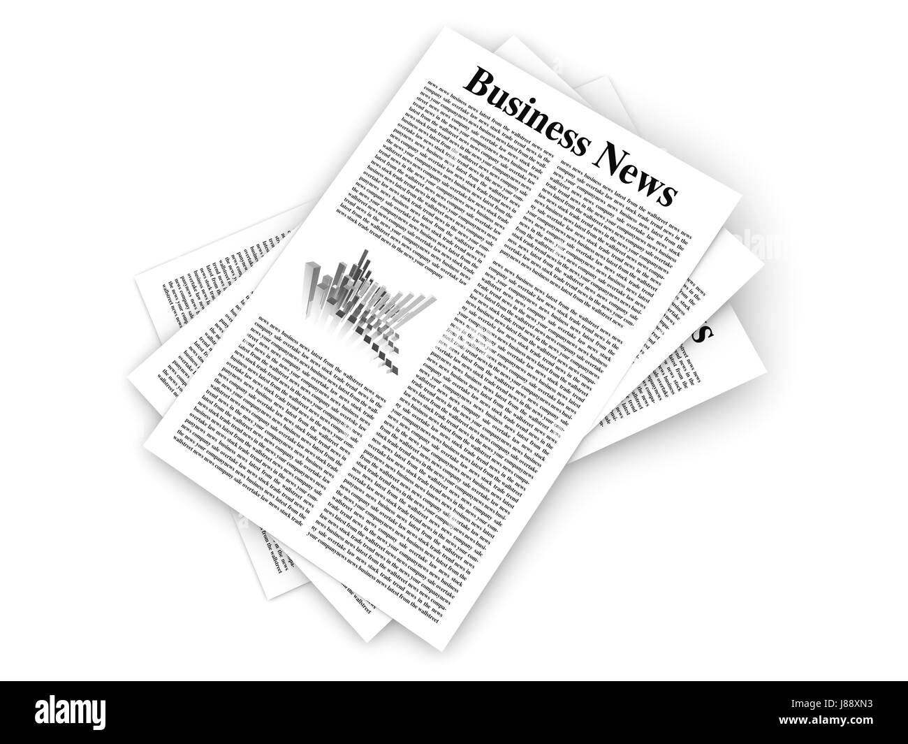 newspaper, journal, office, isolated, model, design, project, concept ...
