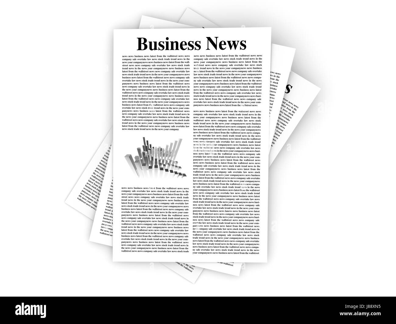 newspaper, journal, office, isolated, model, design, project, concept ...
