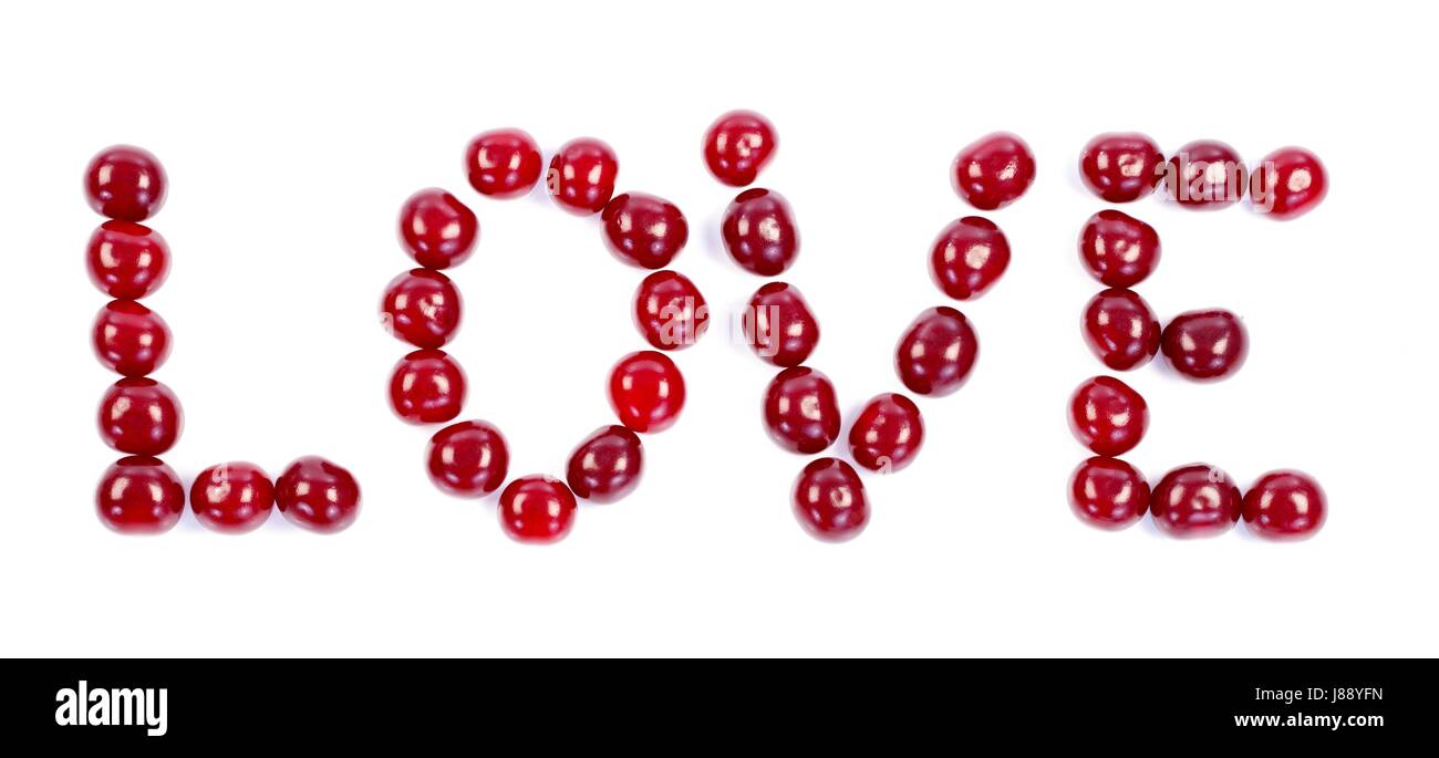 food, aliment, sweet, romantic, fruit, raw, cherry, love, in love, fell ...