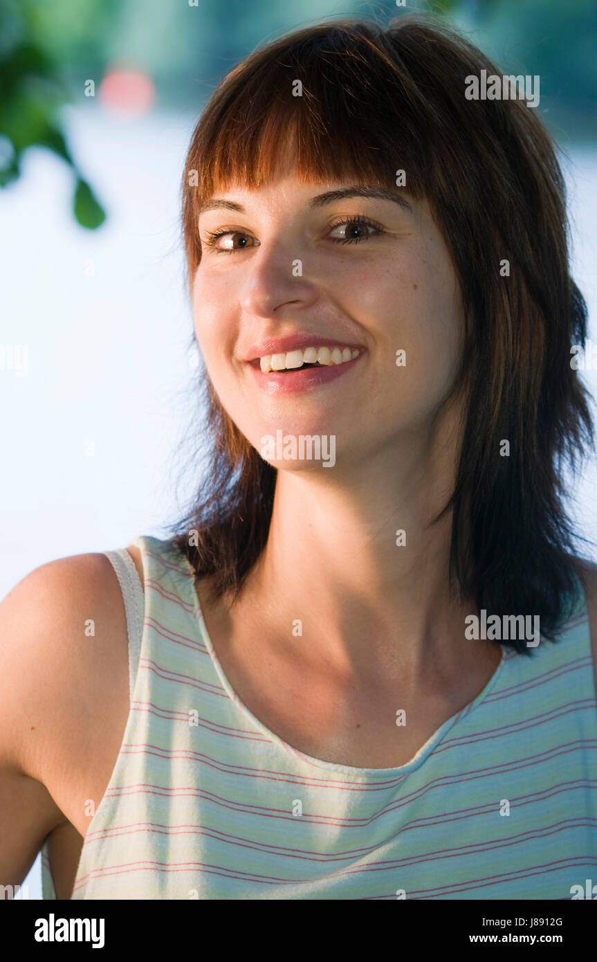 smiling in the sundown Stock Photo - Alamy
