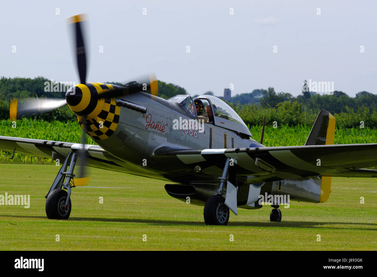 P-51D, Mustang 45-11518, `Janie` G-CLNV, at East Kirkby, G-CLNV Stock ...