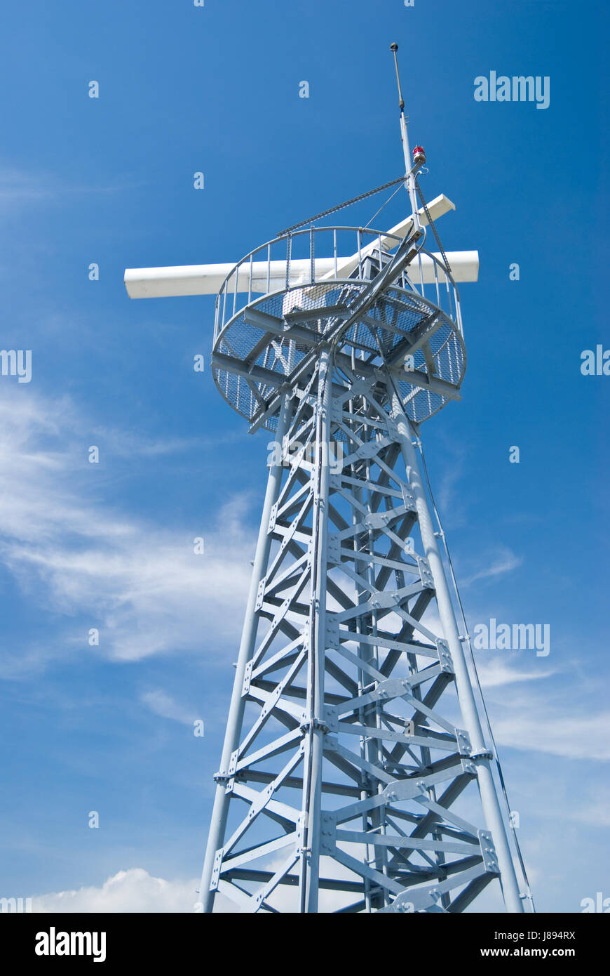 sign, signal, station, blue, tower, space, industry, navigation ...