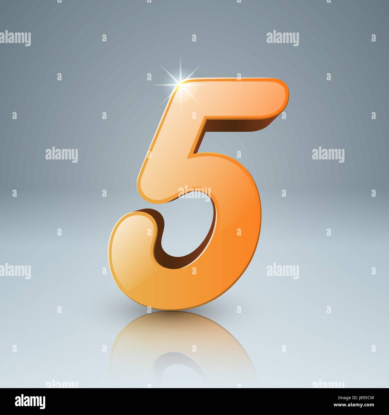 Yellow five icon Stock Vector Image & Art - Alamy