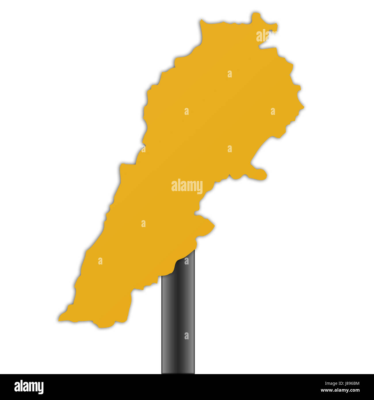 Lebanon road map hi-res stock photography and images - Alamy