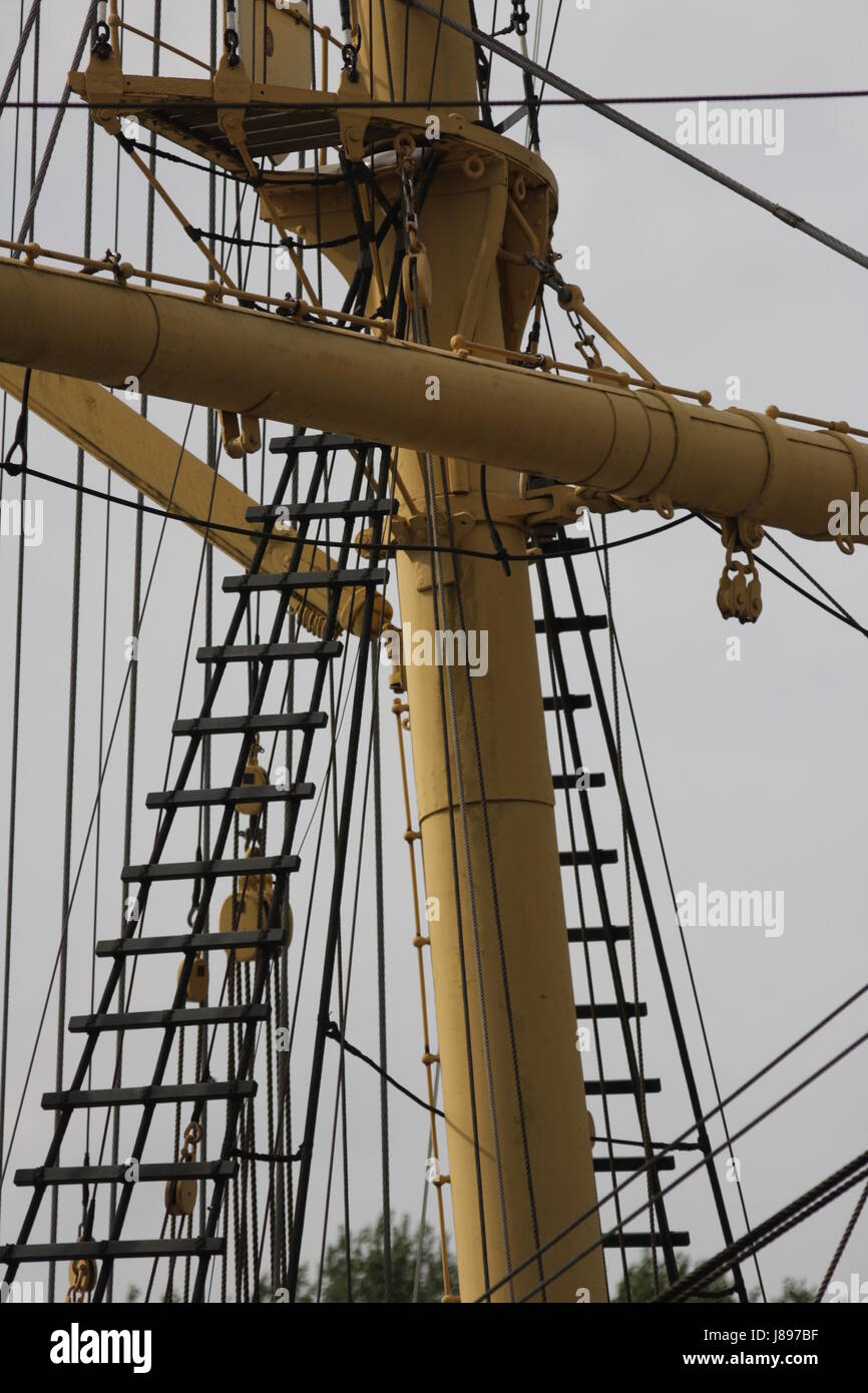 on an old windjammer,square rigger Stock Photo - Alamy
