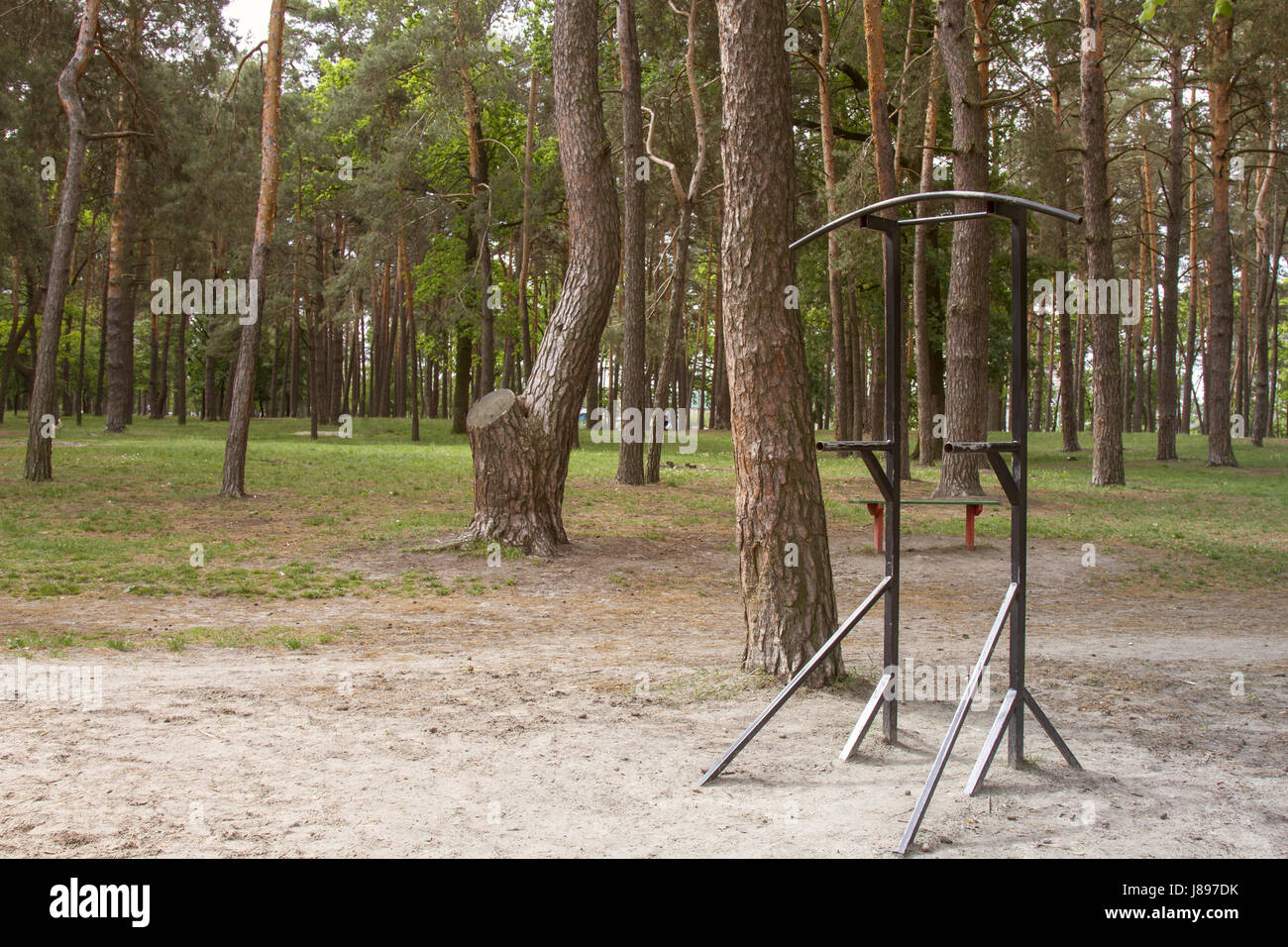 A horizontal bar in the park Stock Photo - Alamy