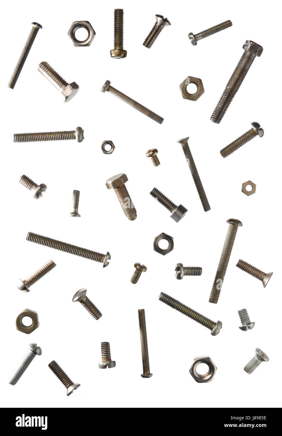engineering, screws, nuts, mechanics, parts, objects, detail, isolated ...