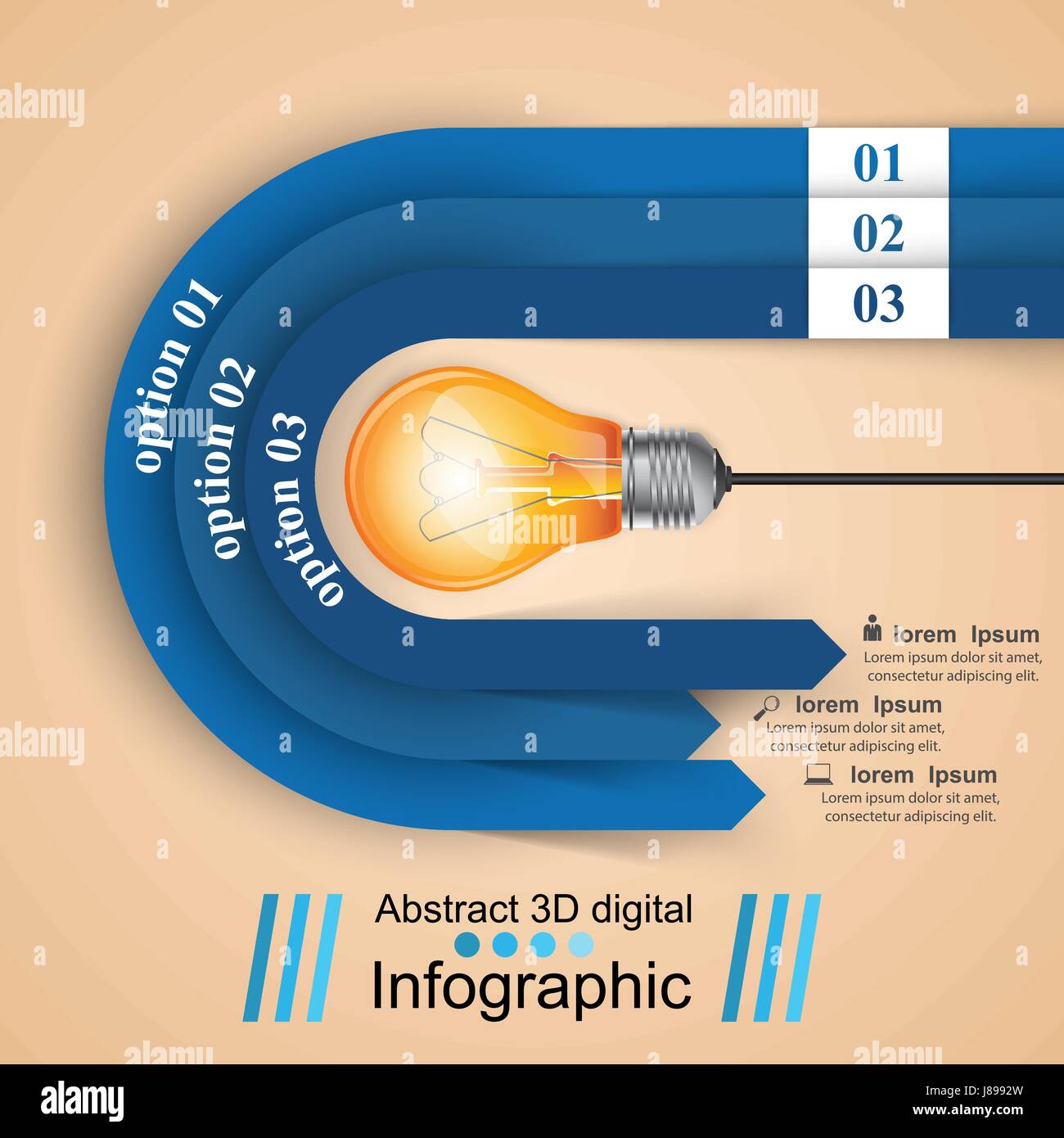Abstract 3D digital illustration Infographic Stock Vector Image & Art ...