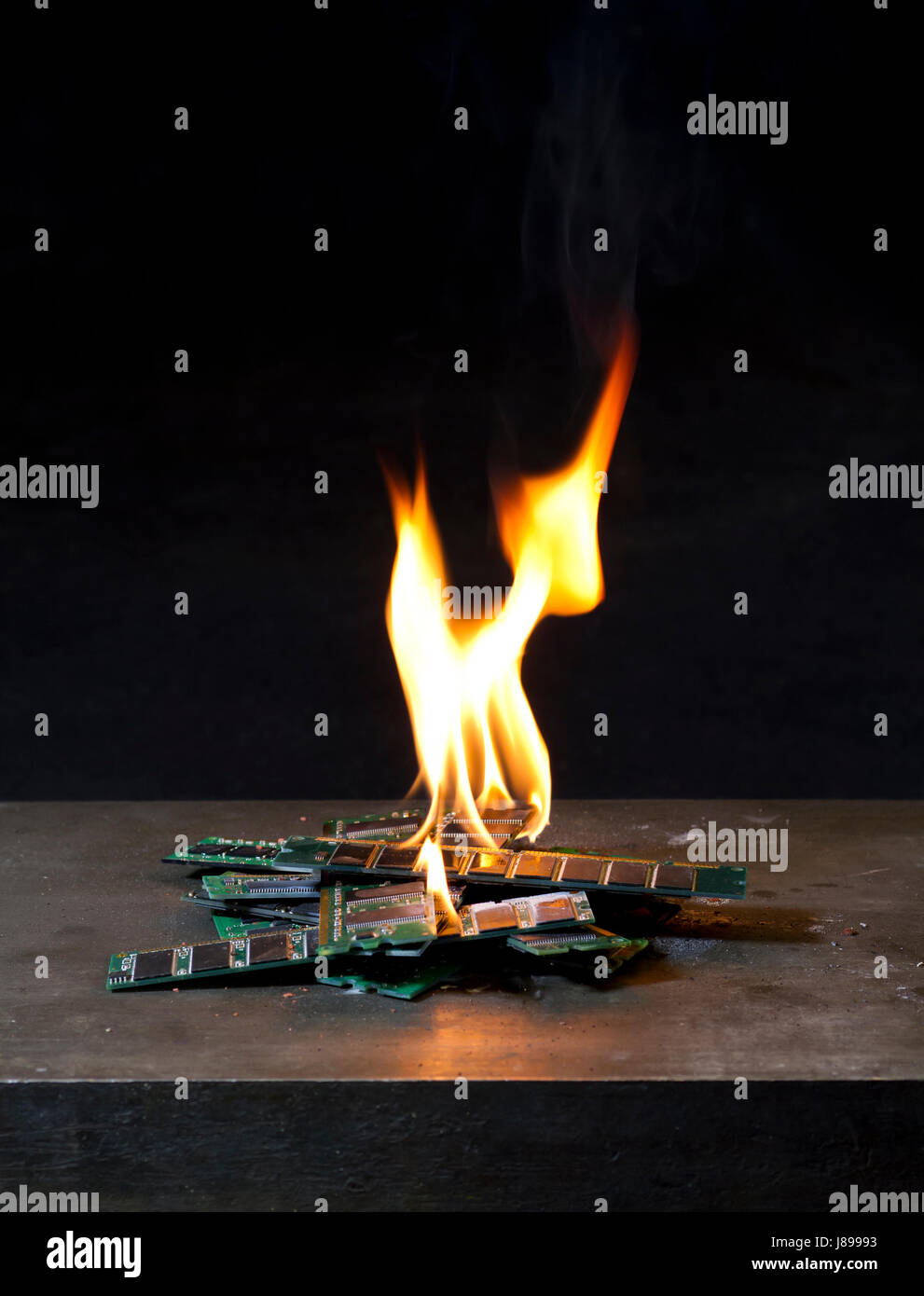 burning ram in black background Stock Photo - Alamy