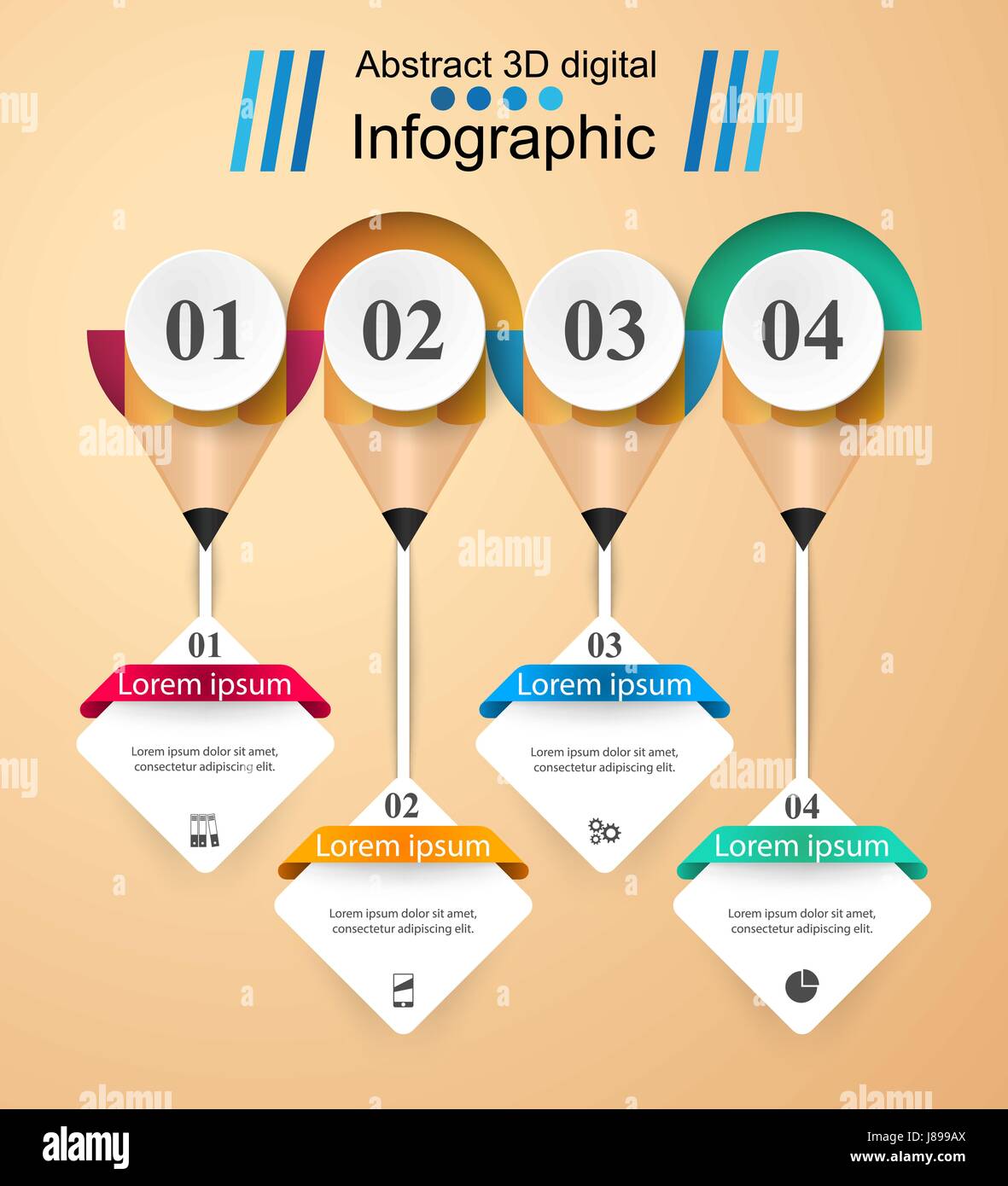 Business Infographics. Pencil icon Stock Vector Image & Art - Alamy