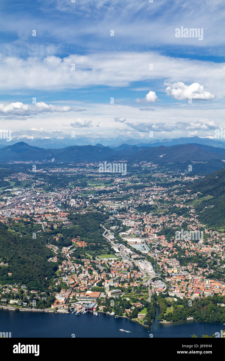 lake como,italy,with the town cernobbio and panoramic views Stock Photo ...