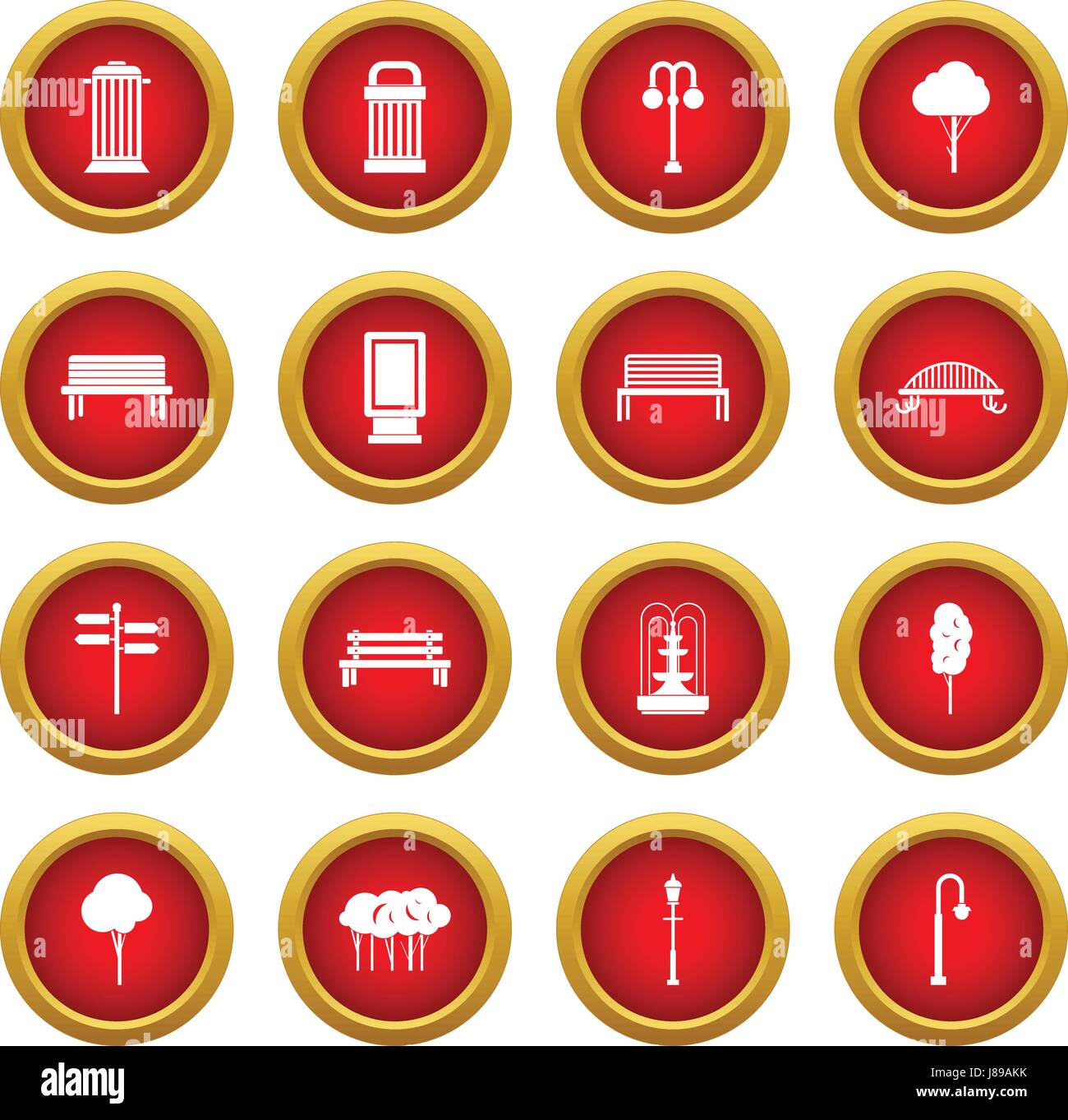 Park icon red circle set Stock Vector Image & Art - Alamy