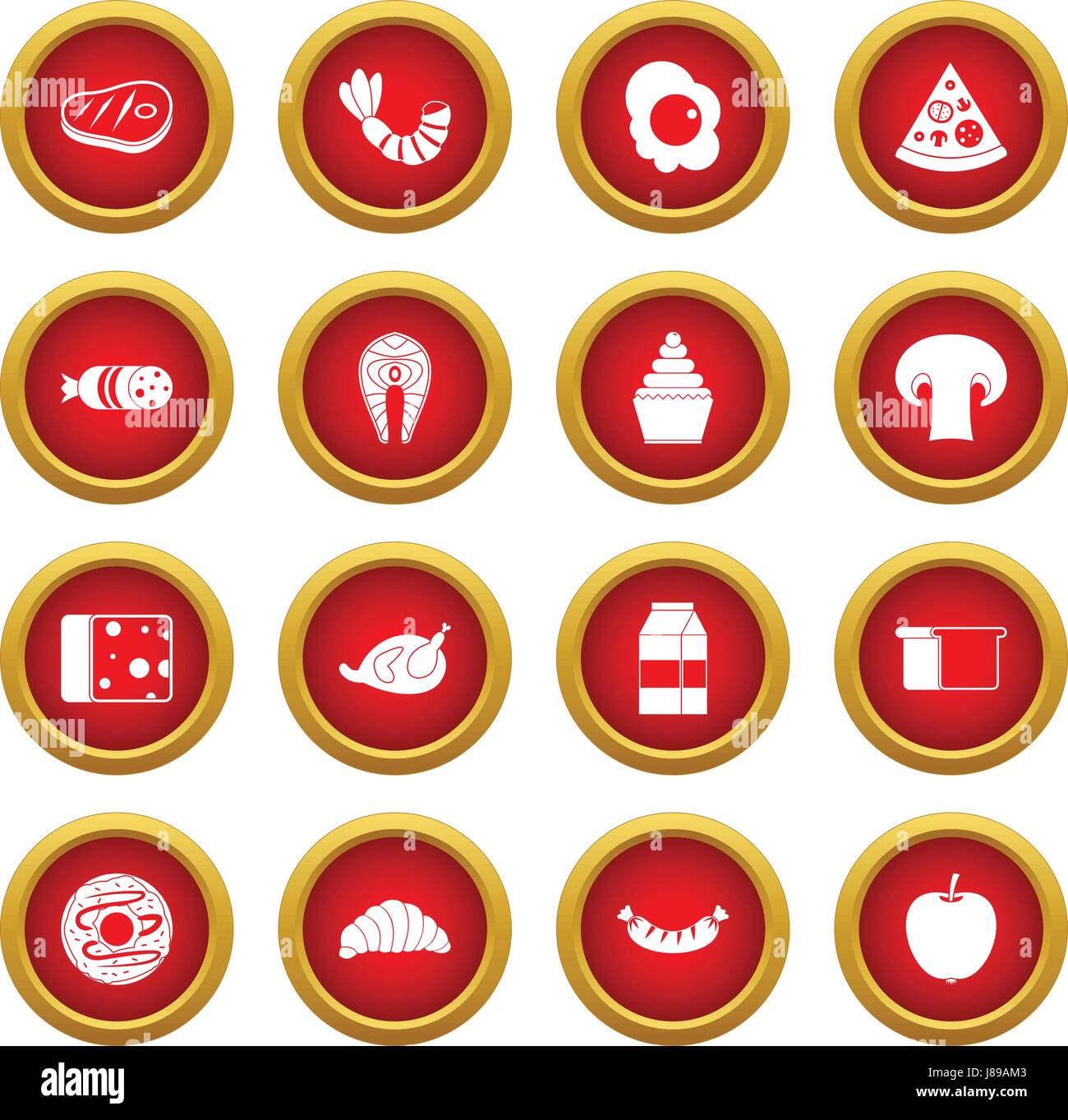 Food icon red circle set Stock Vector Image & Art - Alamy