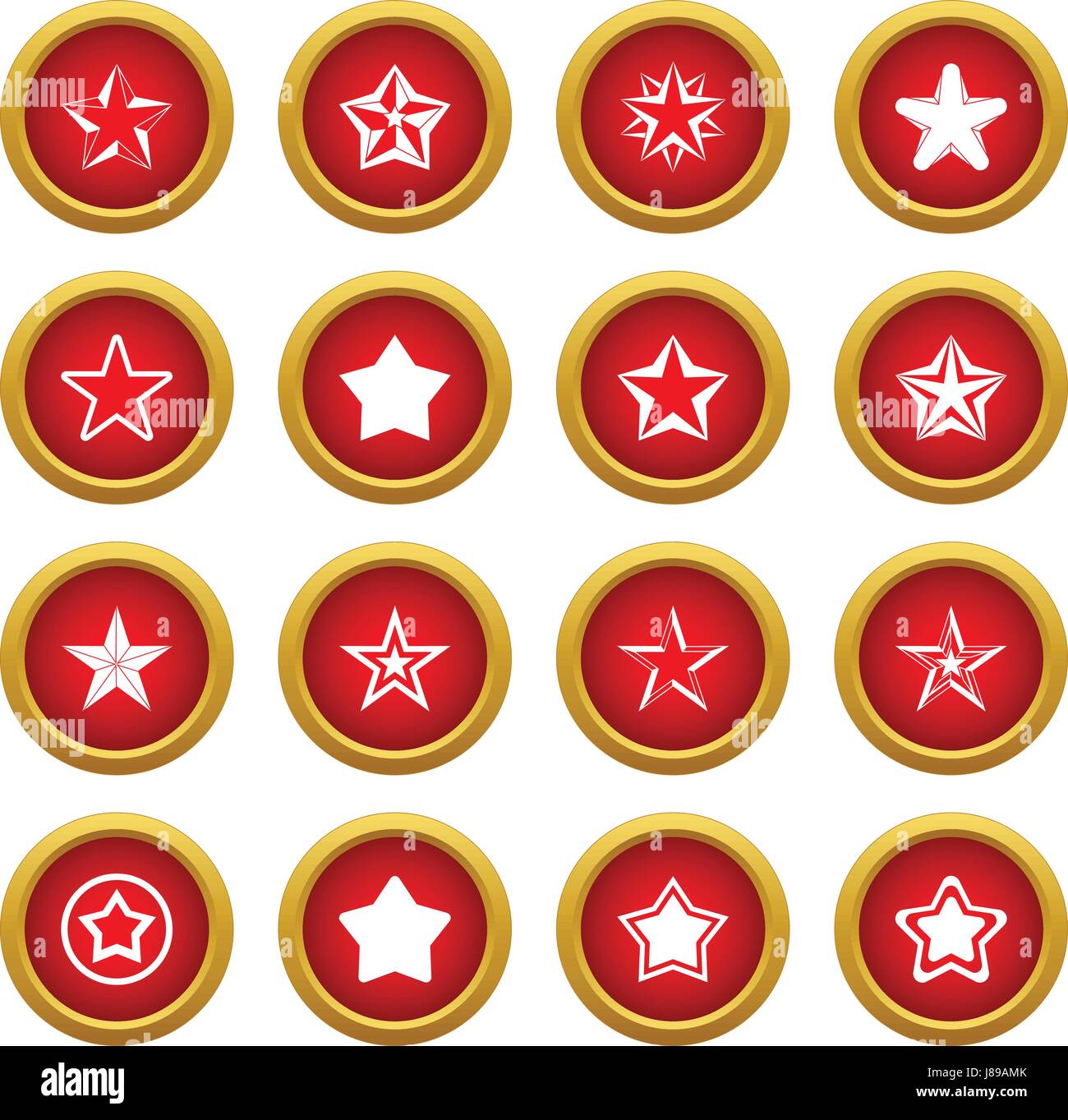 Star icon red circle set Stock Vector Image & Art - Alamy