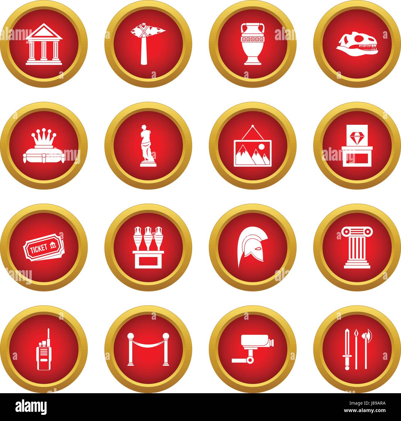 Museum icon red circle set Stock Vector Image & Art - Alamy