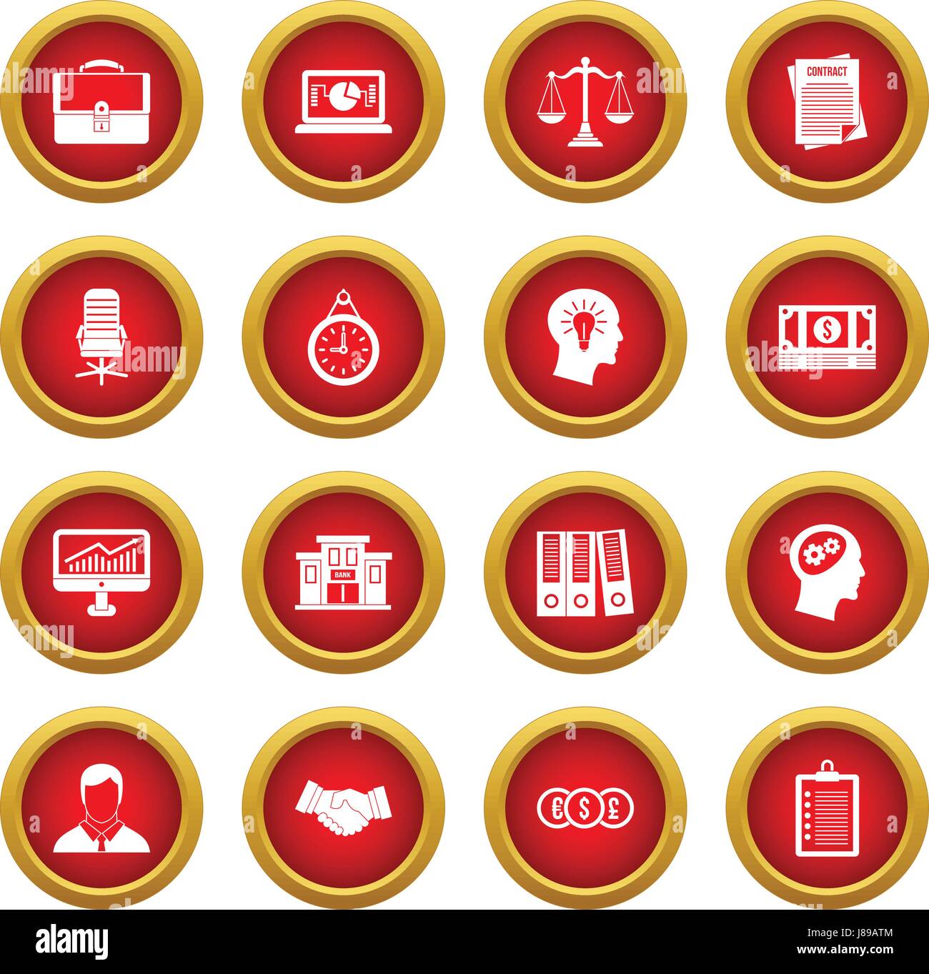 Banking icon red circle set Stock Vector Image & Art - Alamy