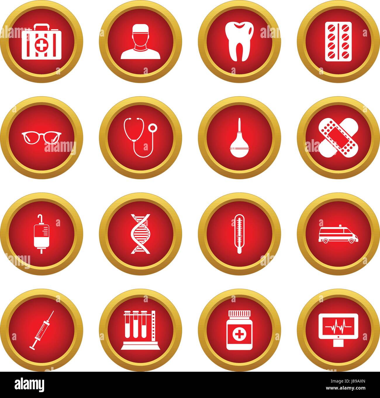 Medicine icon red circle set Stock Vector Image & Art - Alamy