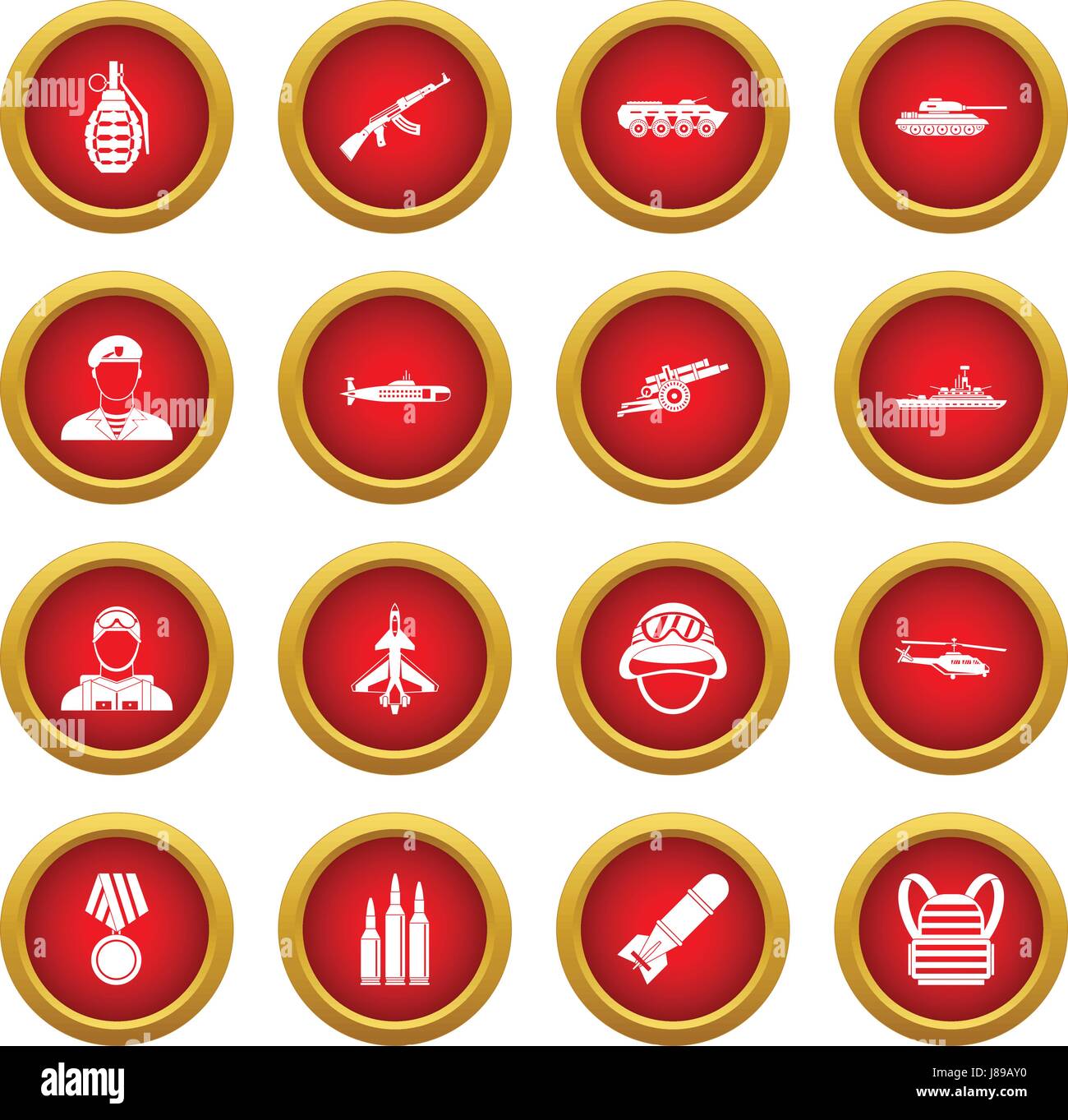 War icon red circle set Stock Vector Image & Art - Alamy