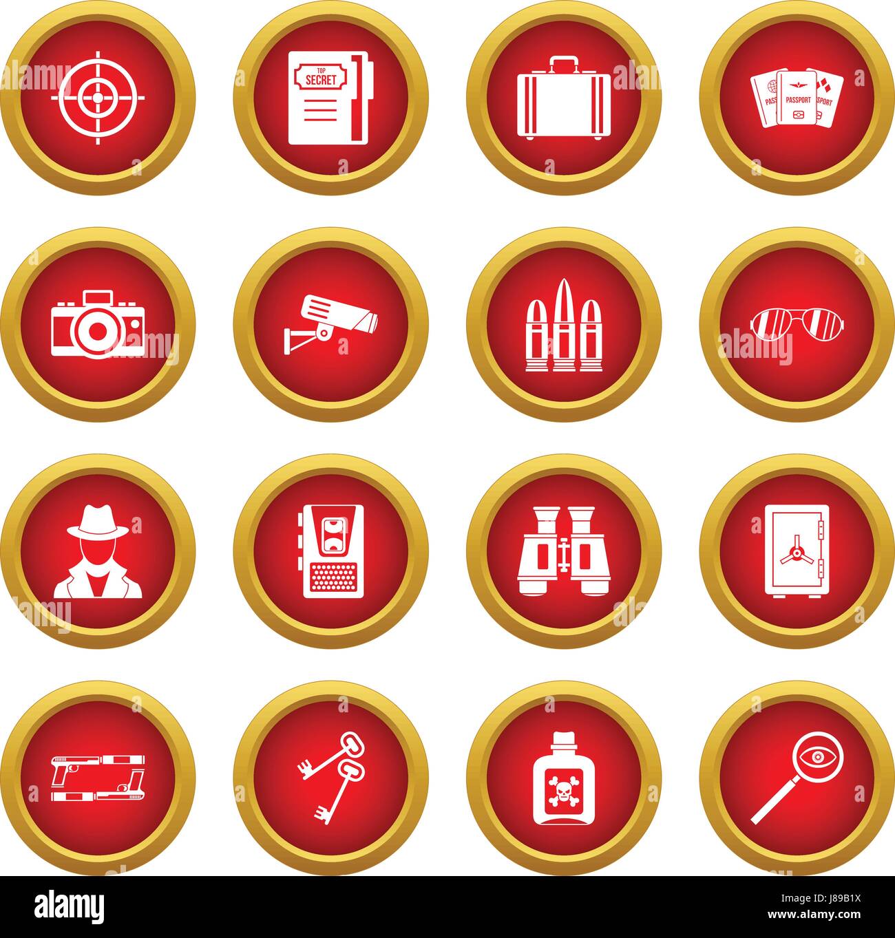 Binoculars icon circle Stock Vector Images - Alamy