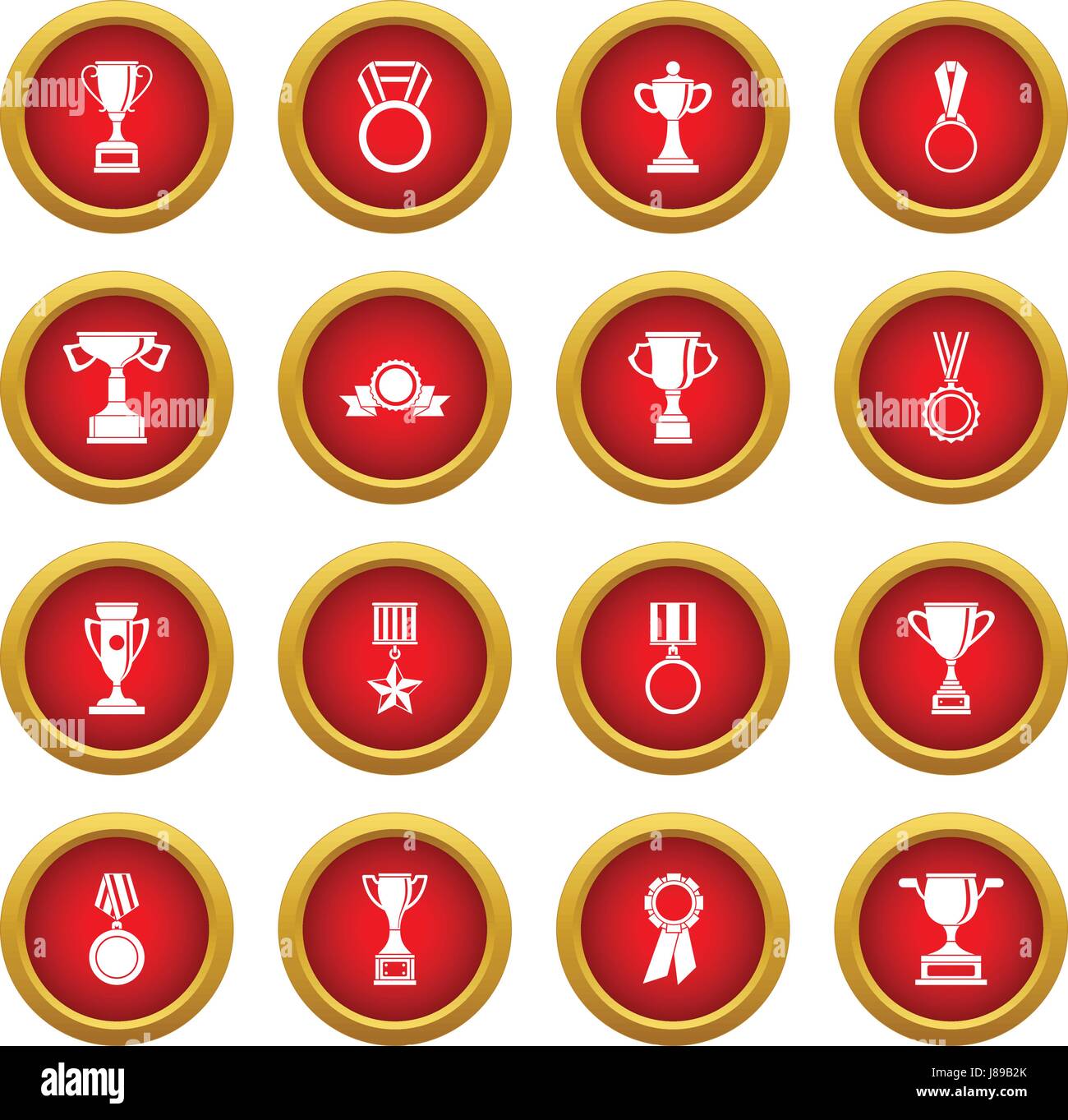 Trophy icon red circle set Stock Vector Image & Art - Alamy
