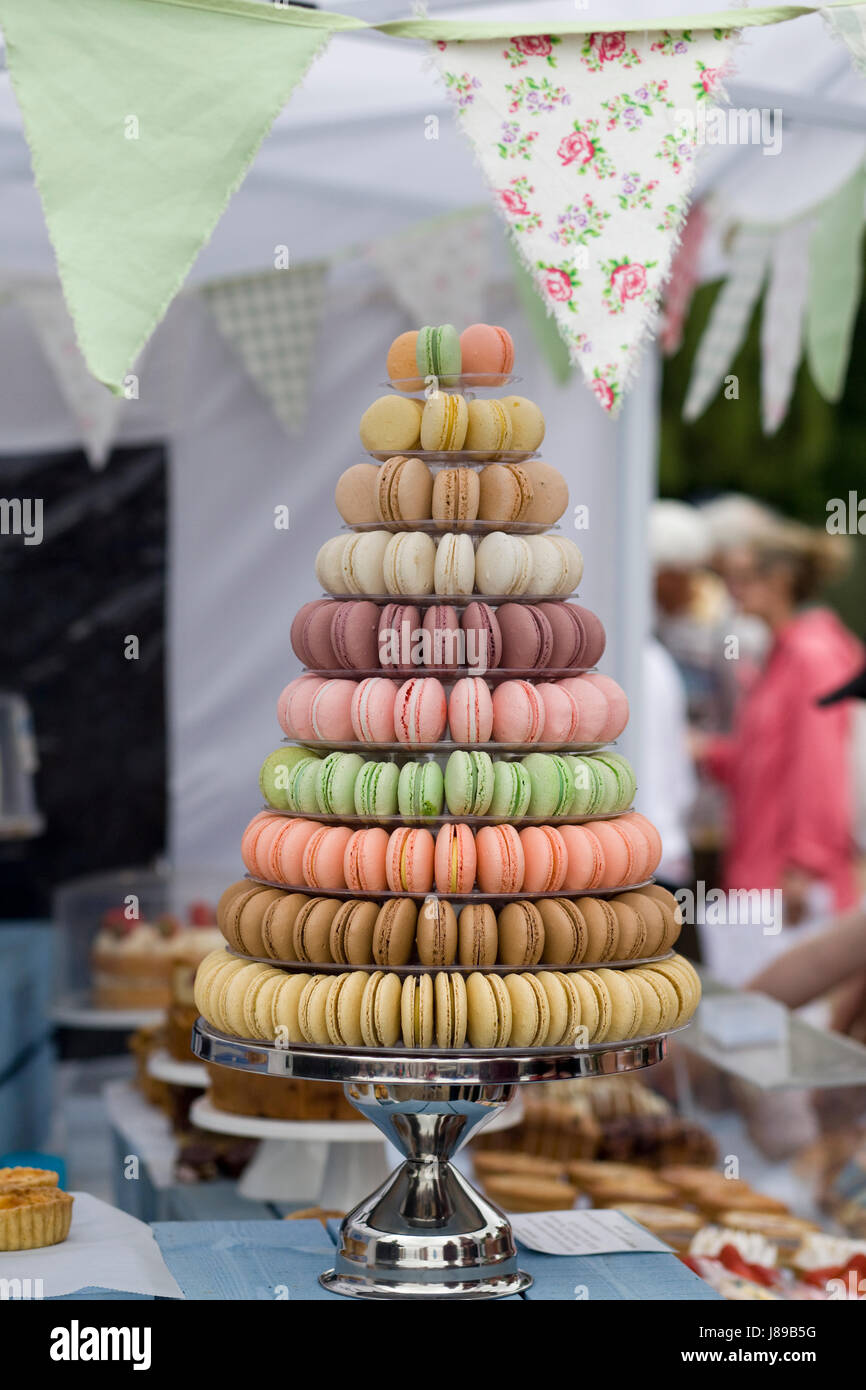 Colourful stacked French Macarons Stock Photo - Alamy