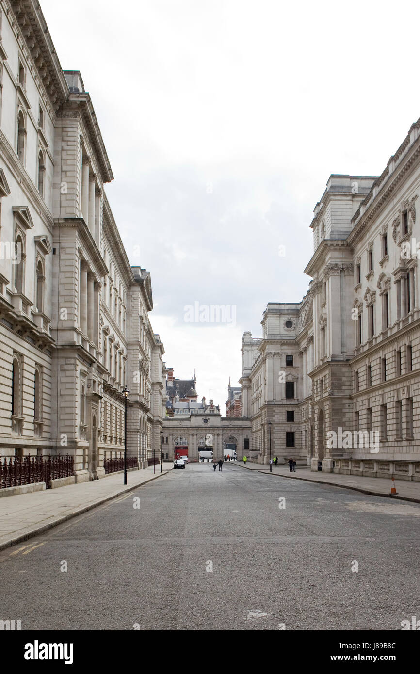 buildings on the street leading to the Churchill War Rooms Stock Photo ...
