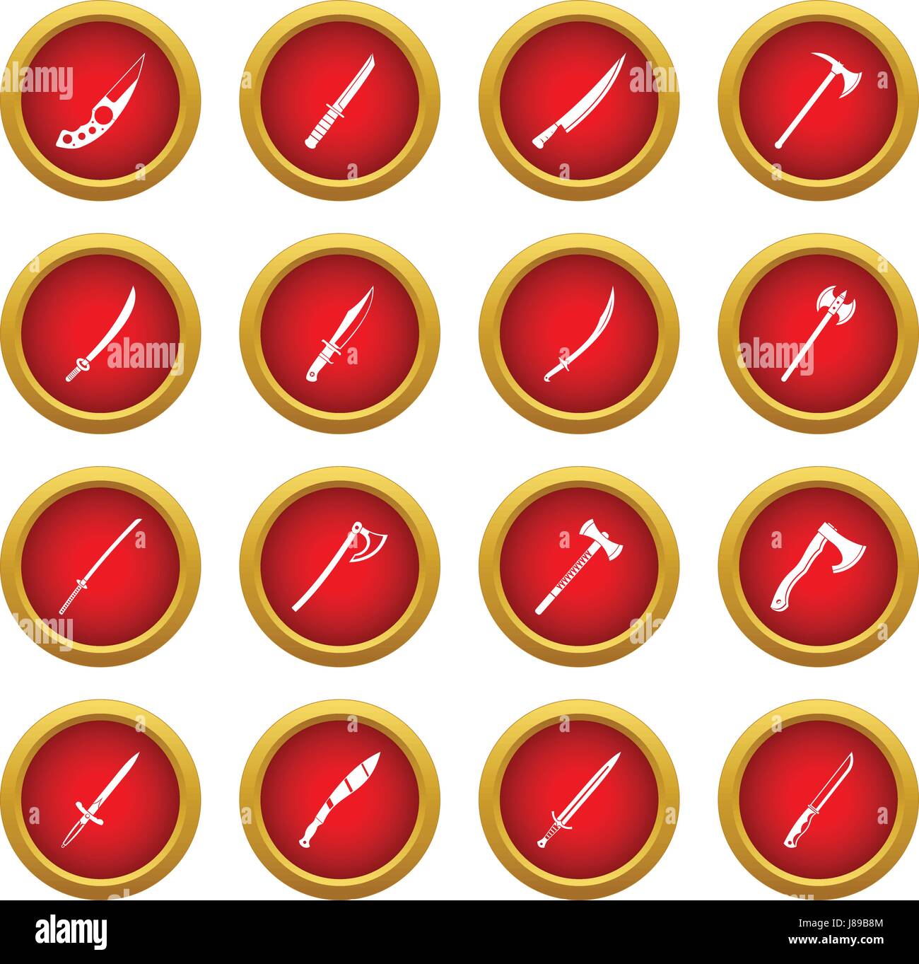 Steel arms symbols icon red circle set Stock Vector Image & Art - Alamy