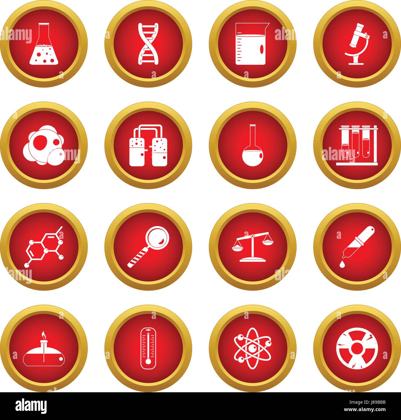 Chemical laboratory icon red circle set Stock Vector Image & Art - Alamy