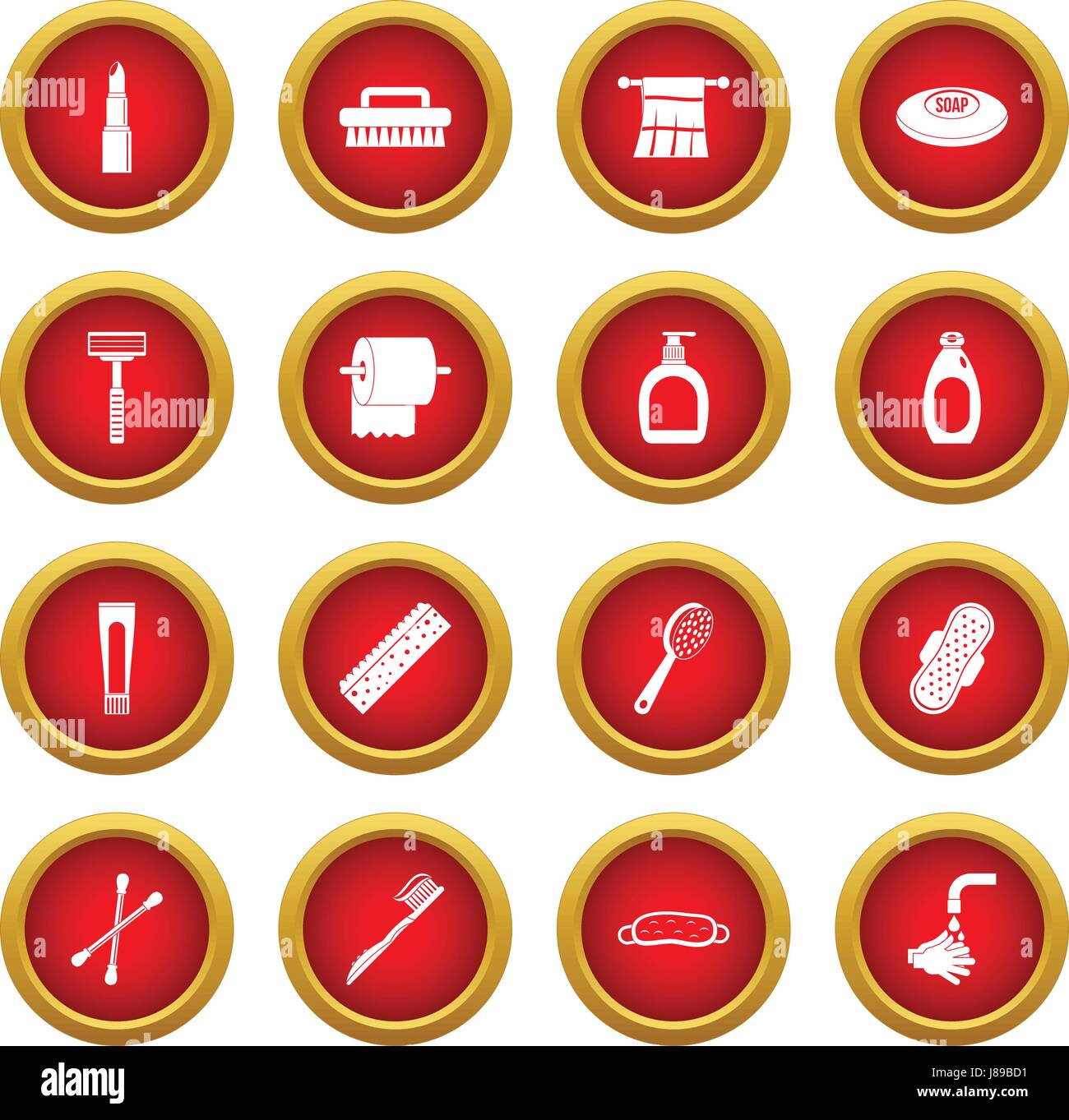 Virus bacteria icon red circle hi-res stock photography and images - Alamy