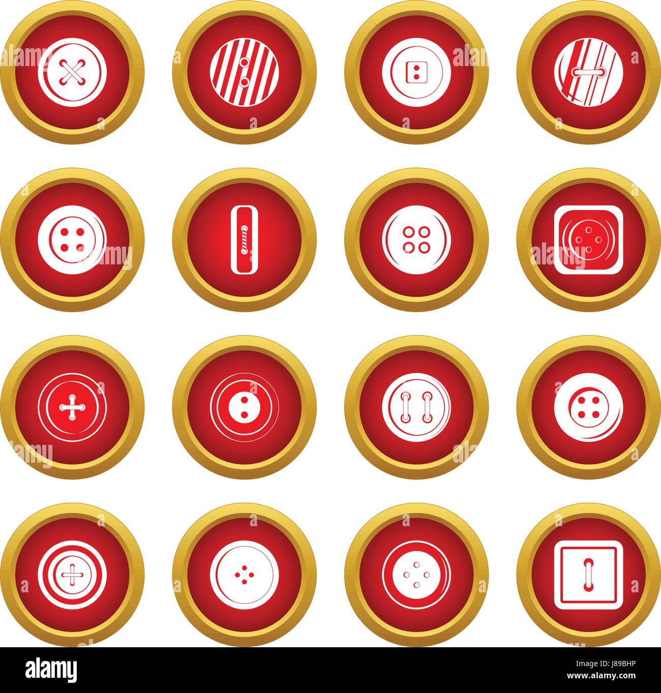 Clothes button icon red circle set Stock Vector Image & Art - Alamy