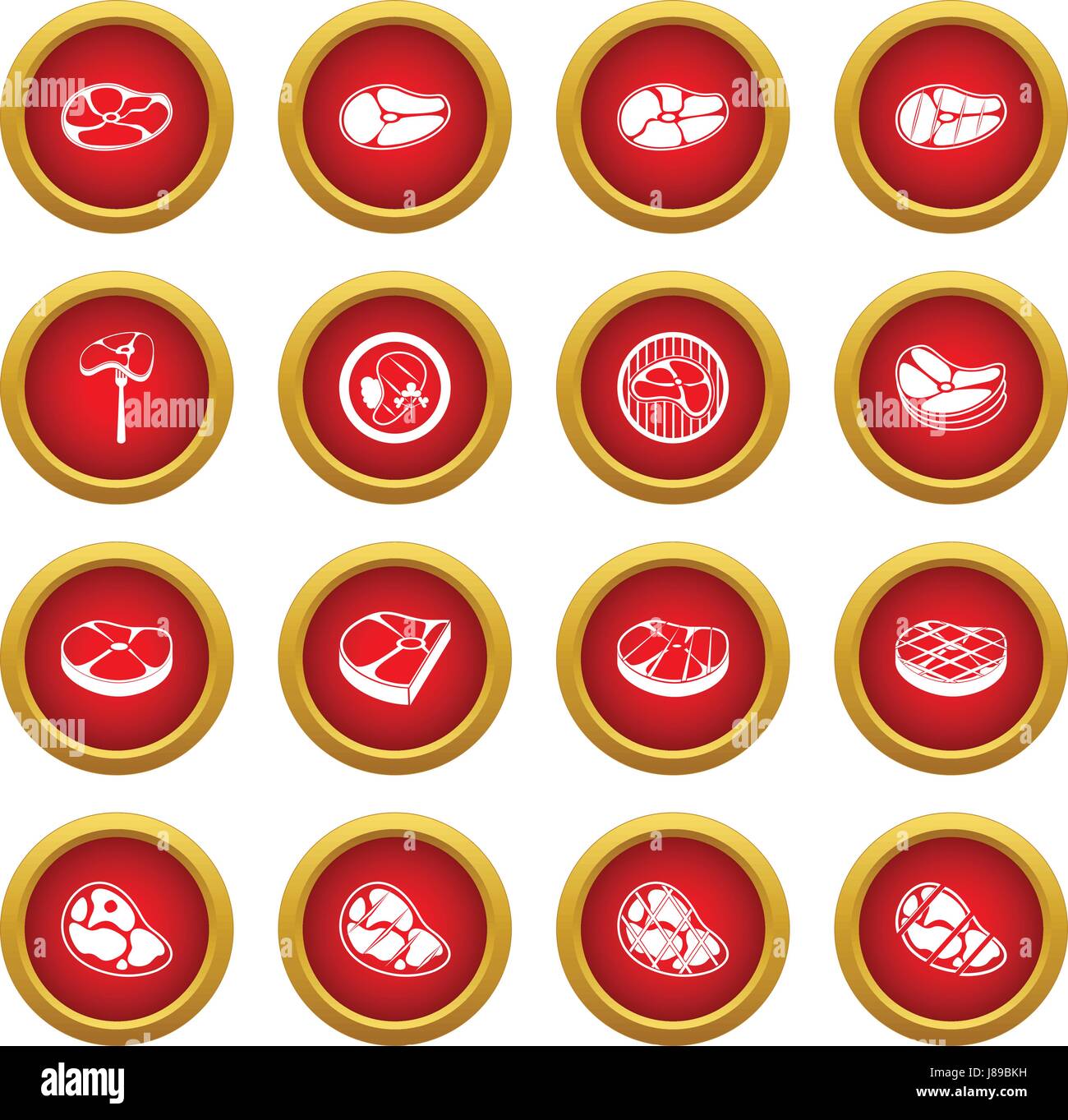 Bbq food icon red circle Stock Vector Images - Alamy