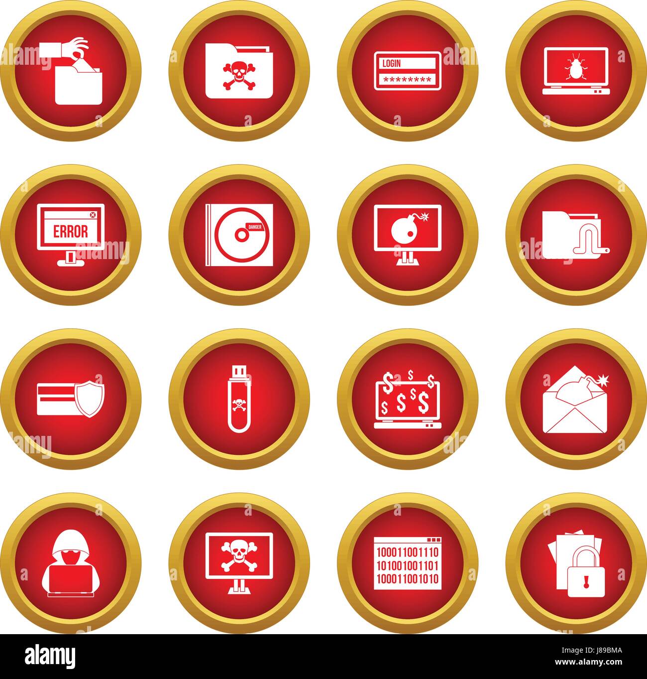 Criminal activity icon red circle set Stock Vector Image & Art - Alamy