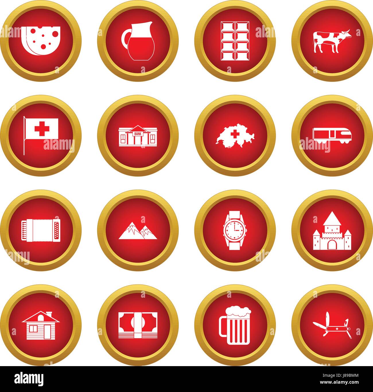 Old switzerland map Stock Vector Images - Alamy