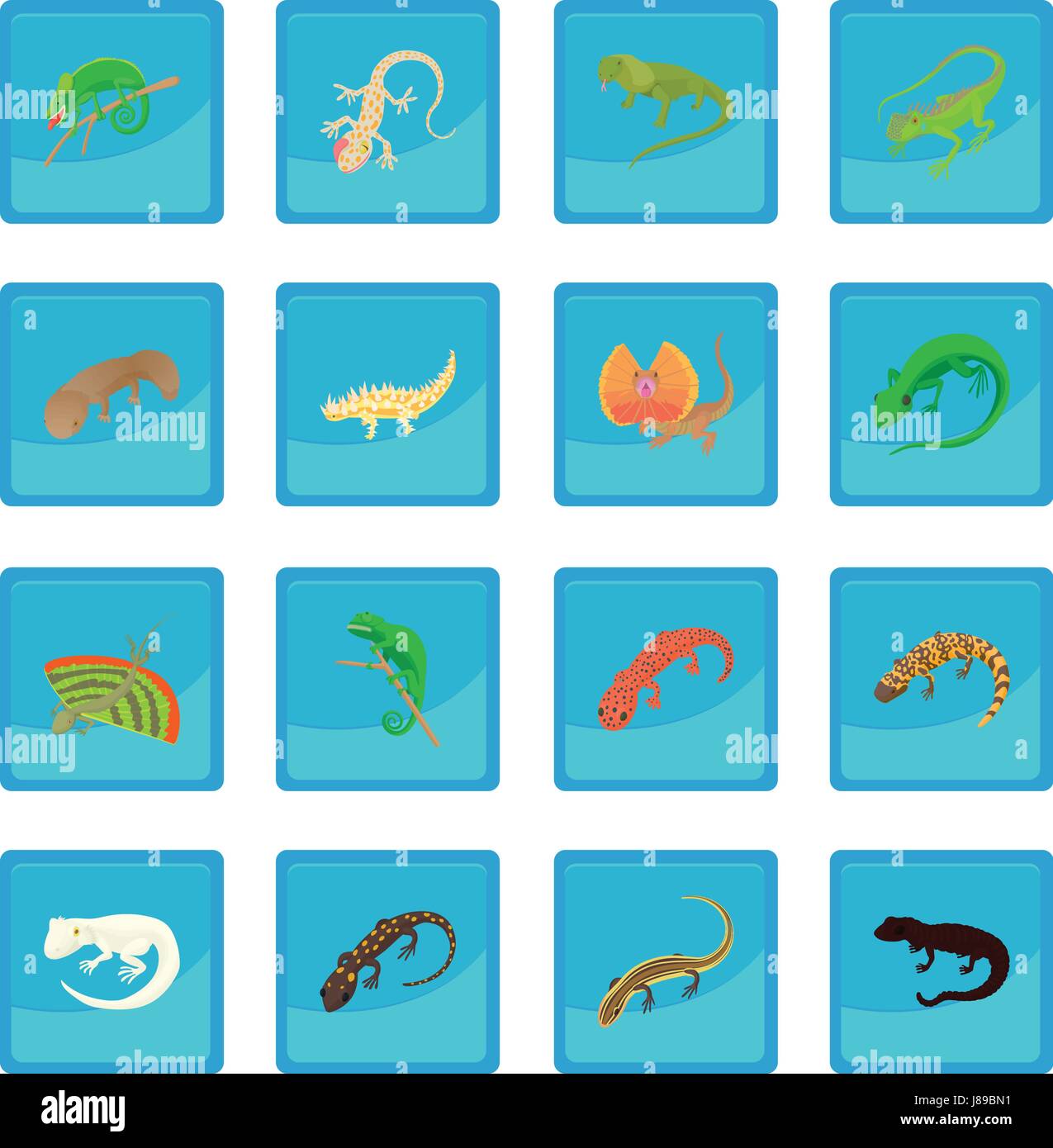 Lizard icon blue app Stock Vector Image & Art - Alamy