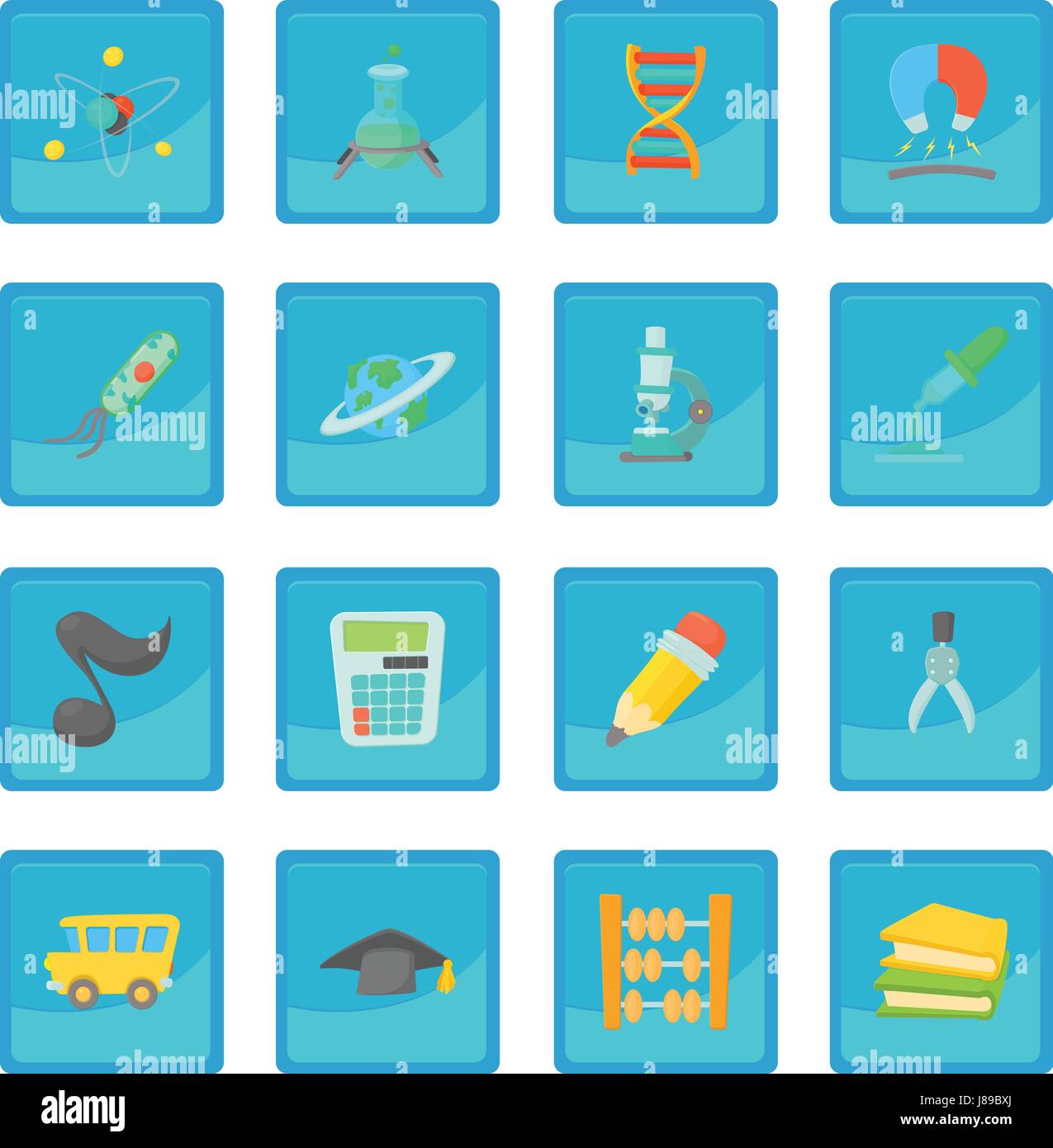 Science education icon blue app Stock Vector Image & Art - Alamy