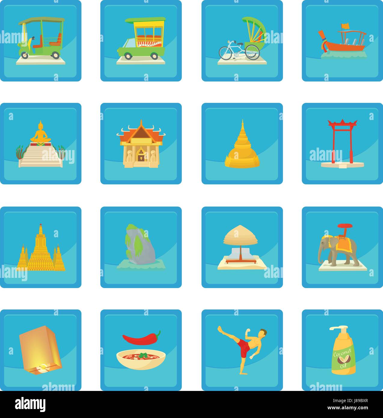 Bangkok thailand fruit thai fruit Stock Vector Images - Alamy