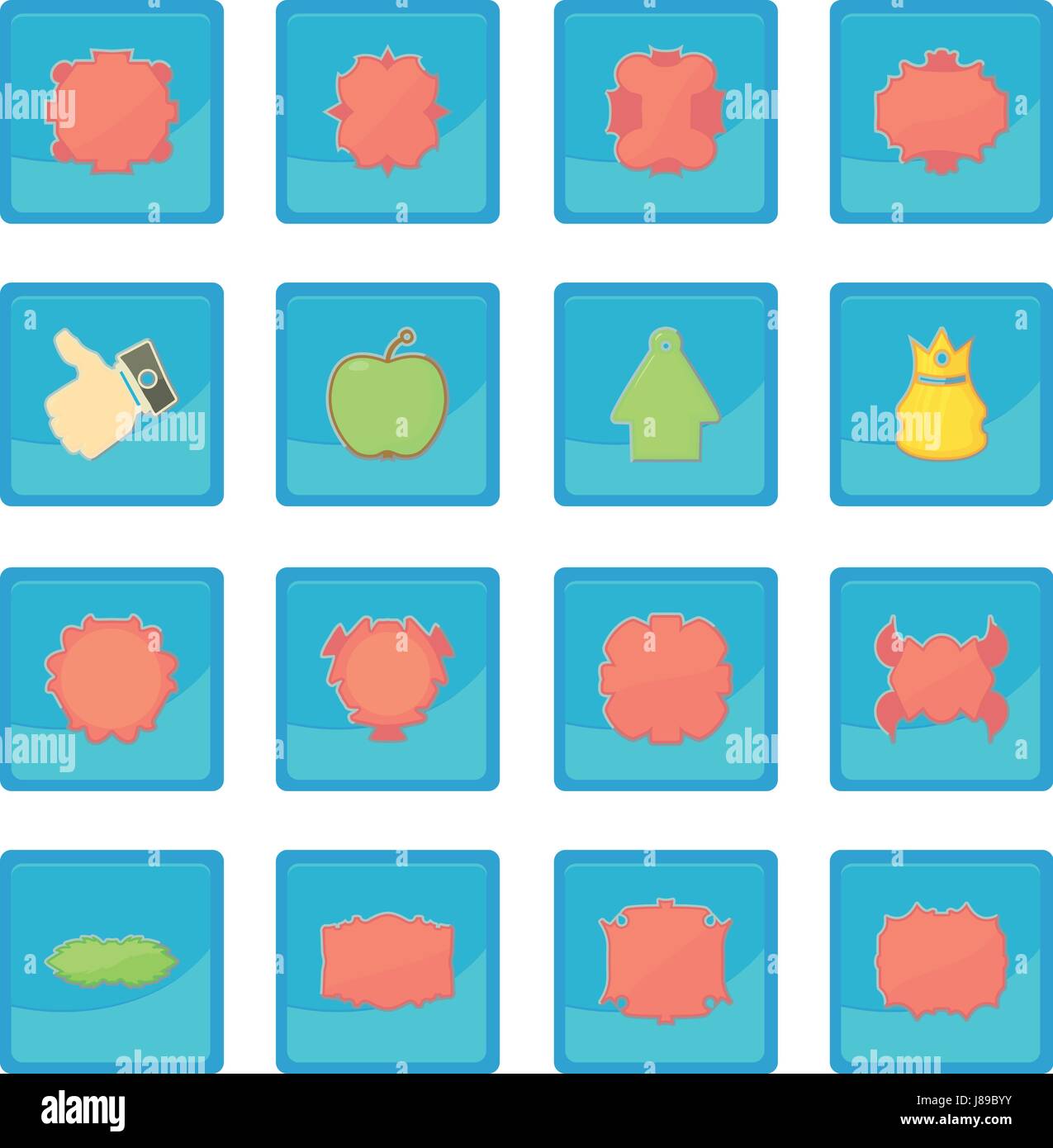 Different labels set, cartoon style Stock Vector Image & Art - Alamy