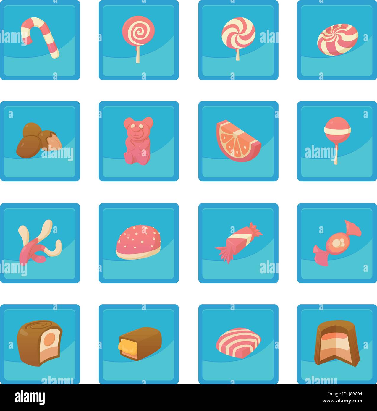 Pink sweets candies heart Stock Vector Images - Alamy