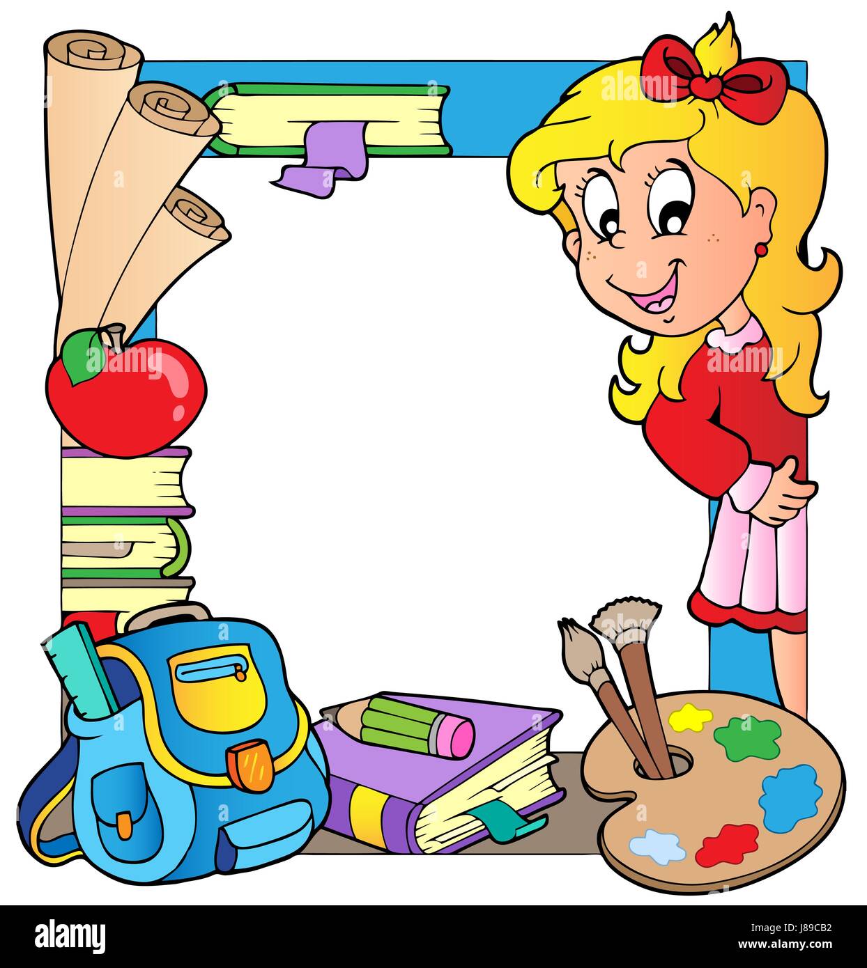 composition, schoolgirl, frame, child, school, educational institution ...