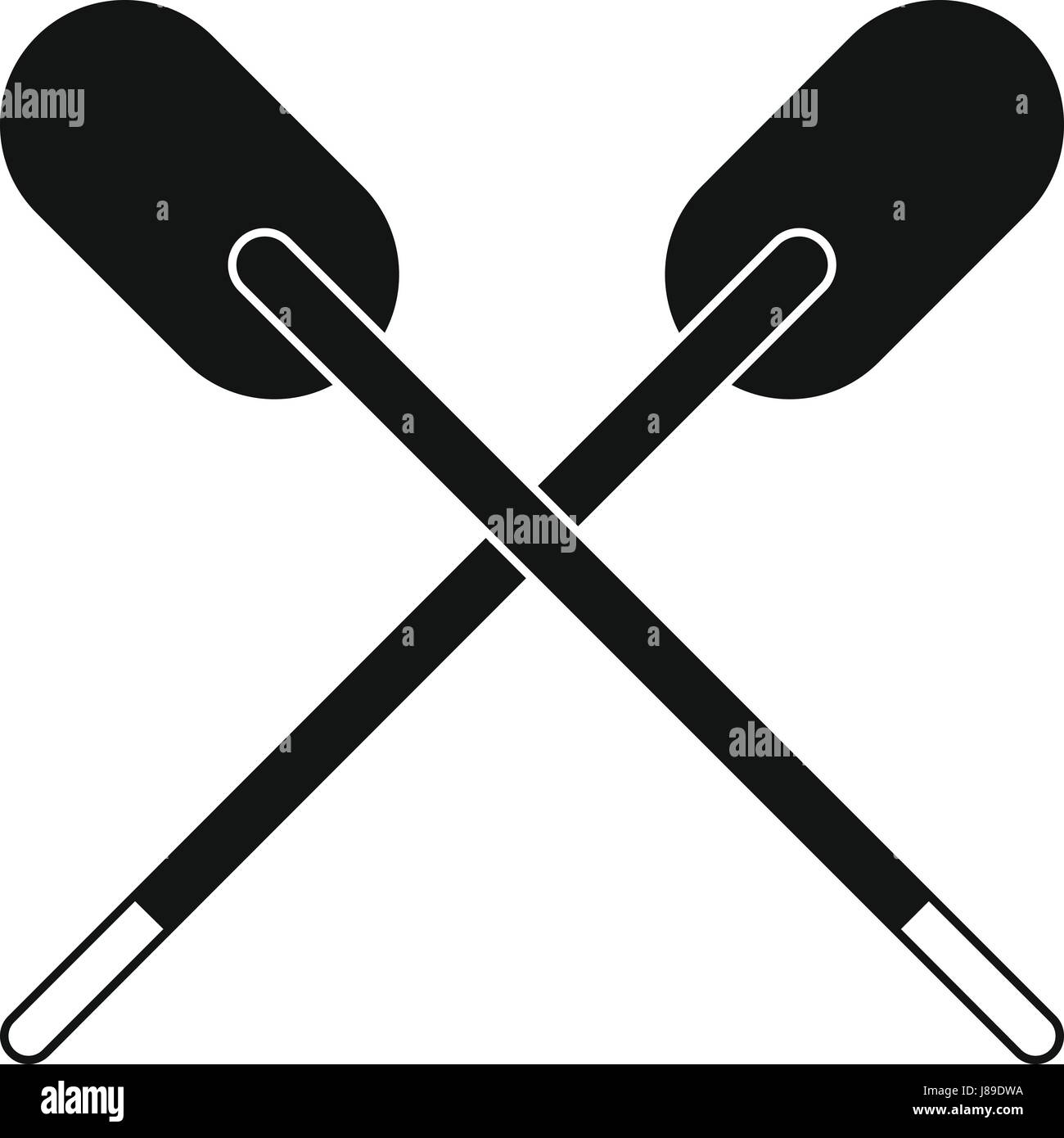 Two wooden crossed oars icon simple Stock Vector Image & Art - Alamy