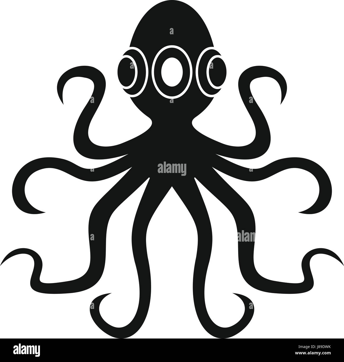Octopus, icon simple Stock Vector Image & Art - Alamy