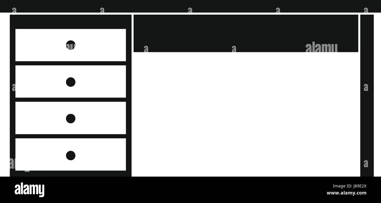 Wooden office desk icon simple Stock Vector Image & Art - Alamy