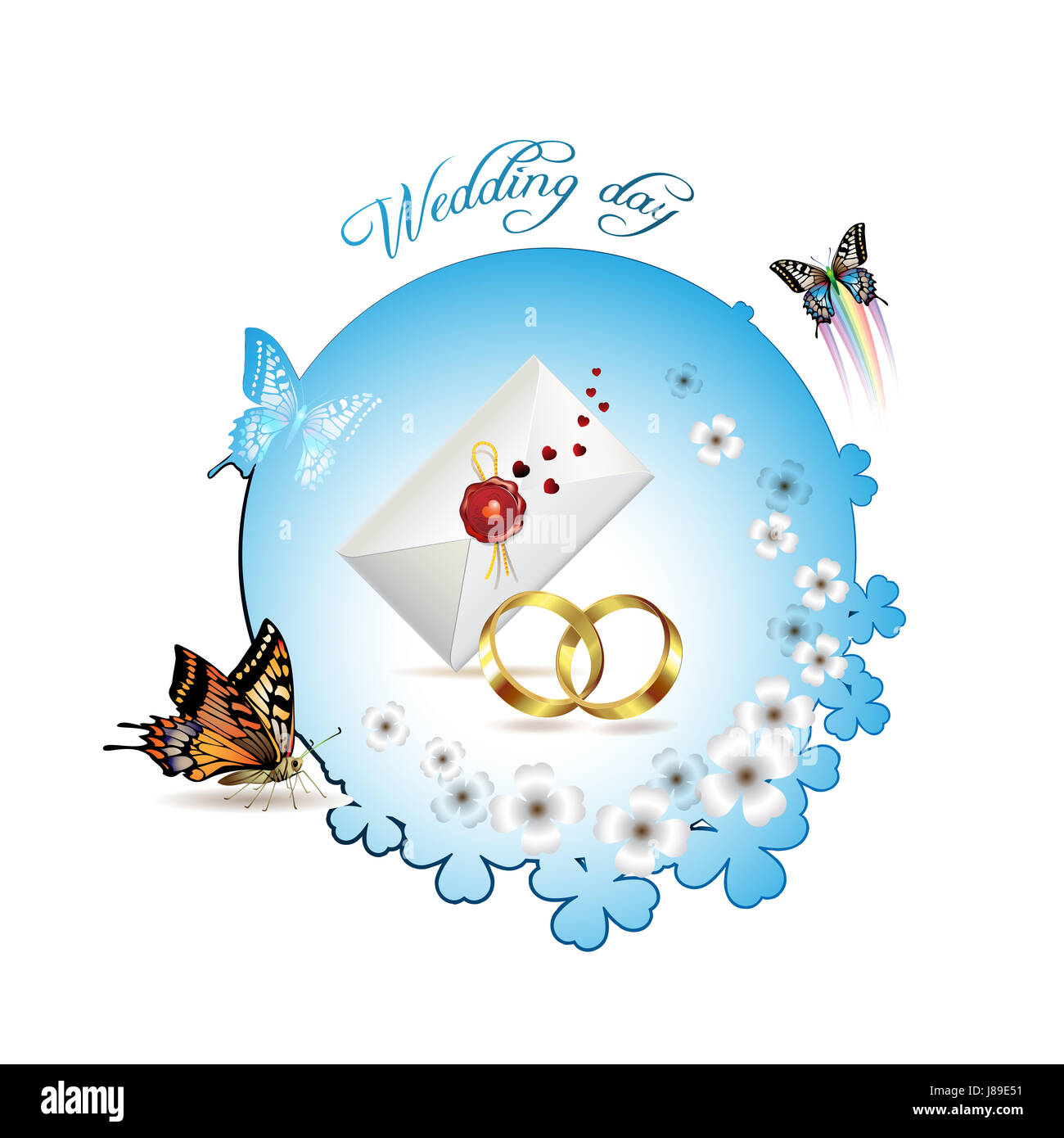 private, blue, greeting, closeup, butterfly, wedding, marriage ...