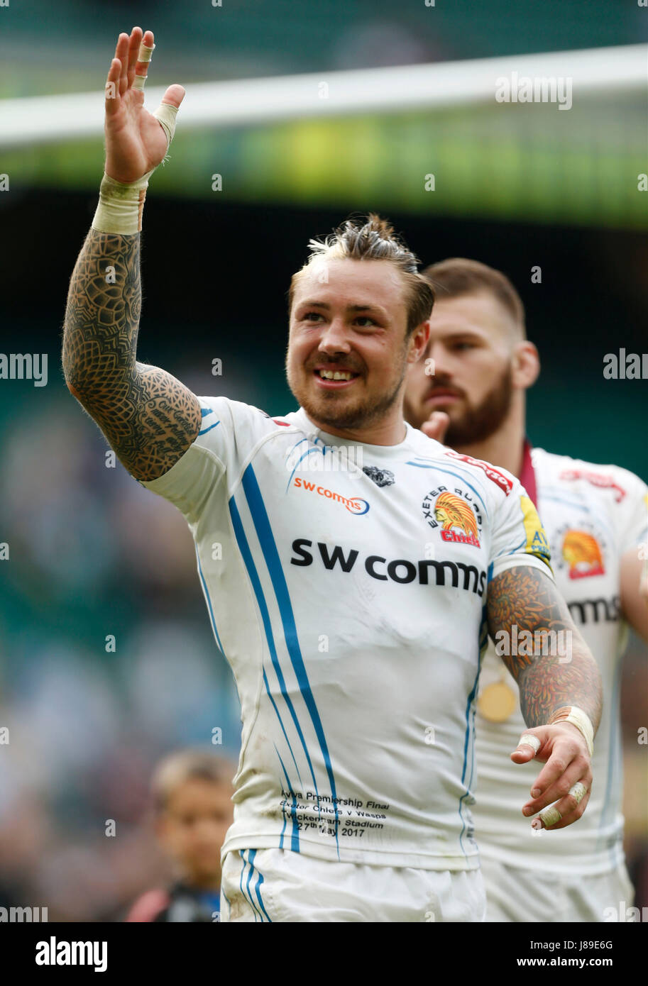 Exeter Chiefs' Jack Nowell celebrates after the Aviva Premiership Final ...