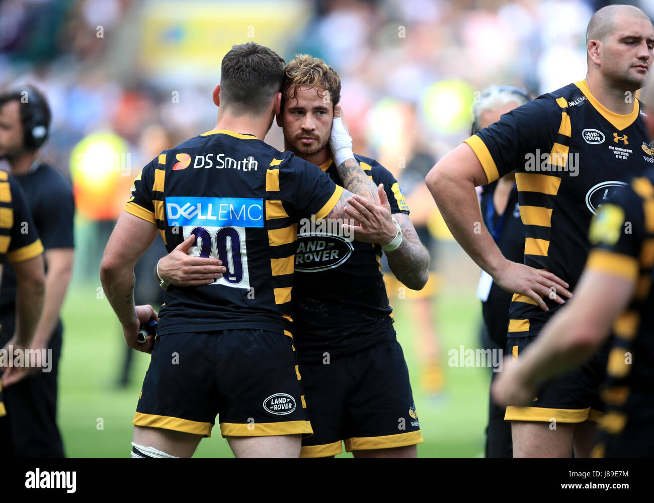 Wasps' Danny Cipriani and Guy Thompson (left) after the Aviva ...