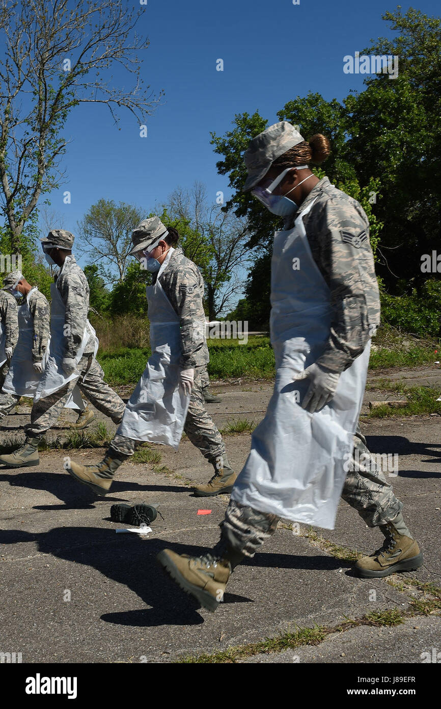 Airmen with159th Force Support Squadron conducted search and recovery ...