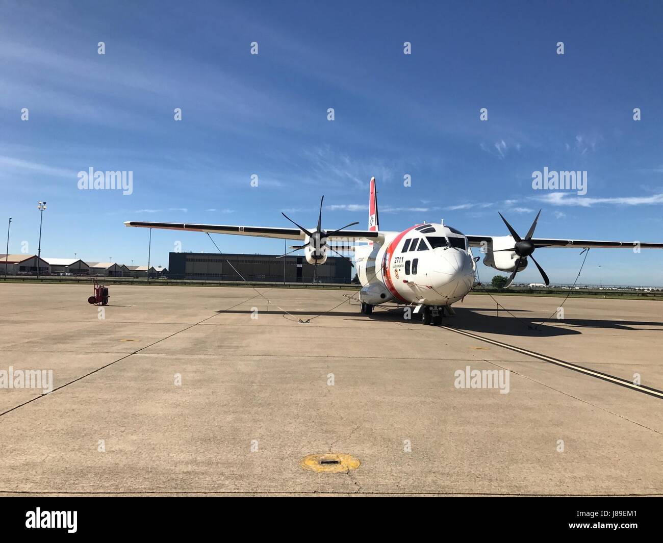 The C-27J Spartan medium range surveillance aircraft CGNR 2711 sits on ...