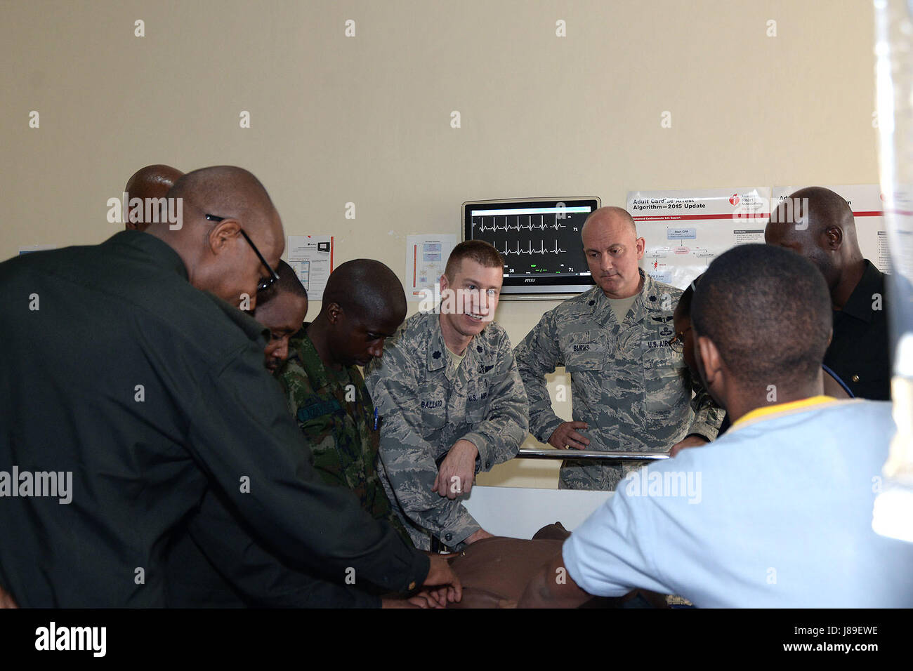 U.S. Air Force Lt. Col. Tim Ballard describes the various functions of ...